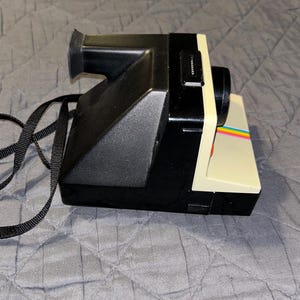 Vintage Polaroid Land Camera Instant Rainbow Stripes Flash Retro One ...
