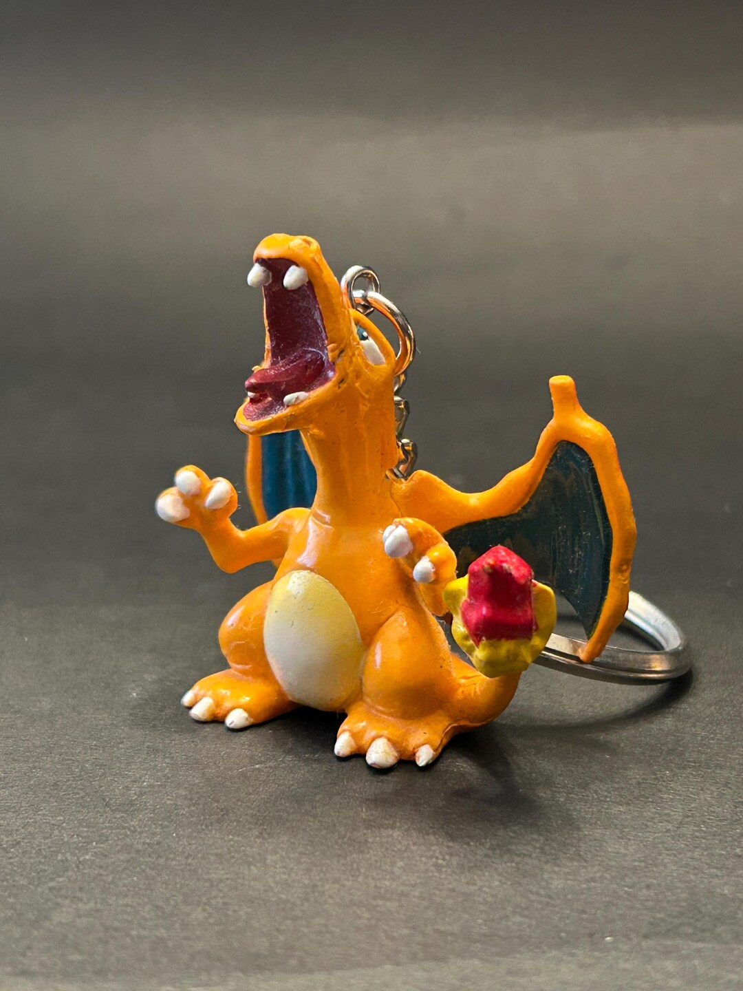 Vintage Nintendo Pokemon Charizard Tomy Figure Up-cycled Keychain - Carry Some Pokemon Power in ...