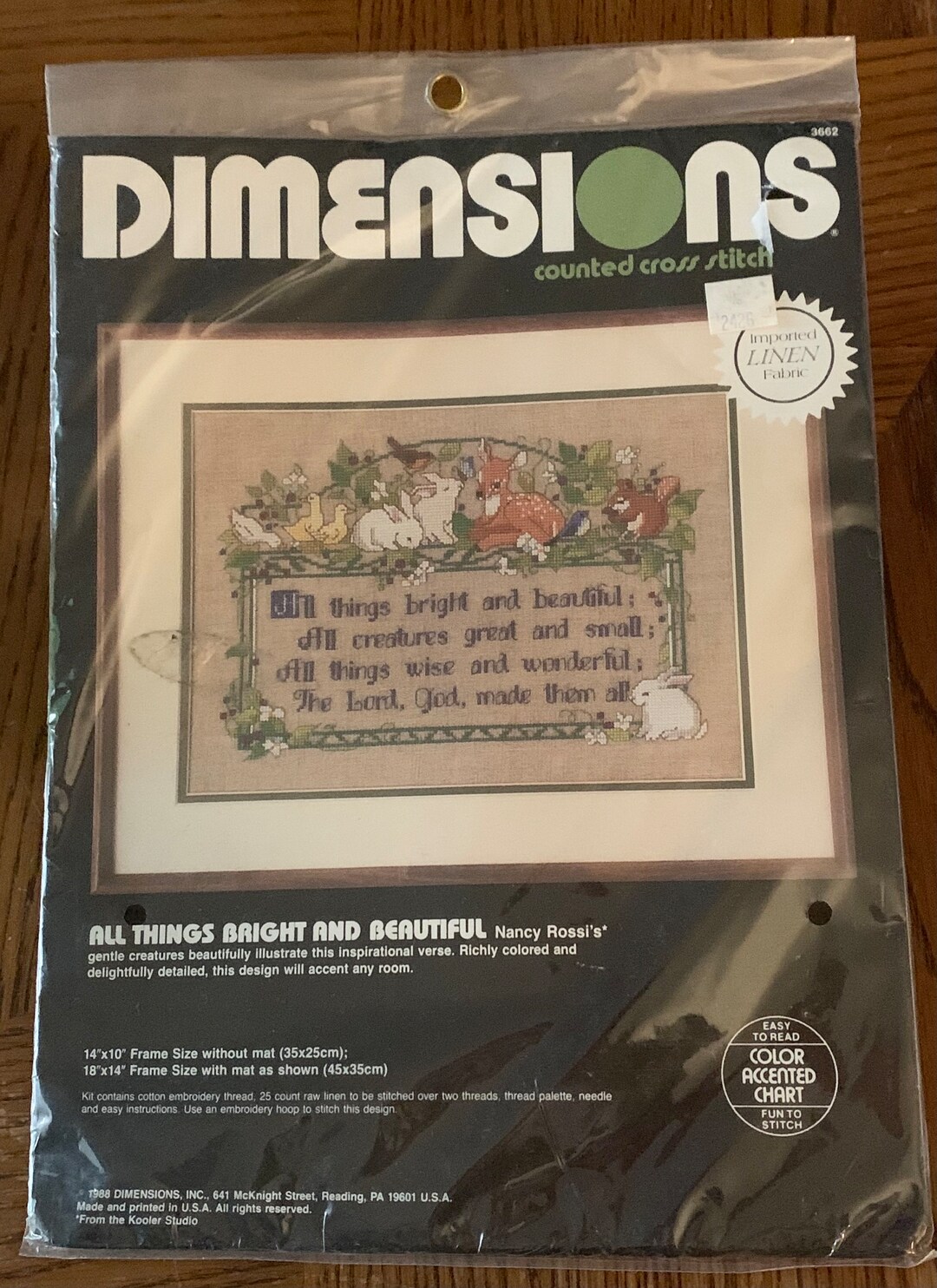 Vintage Sealed Dimensions Counted Cross Stitch Kit All - Etsy