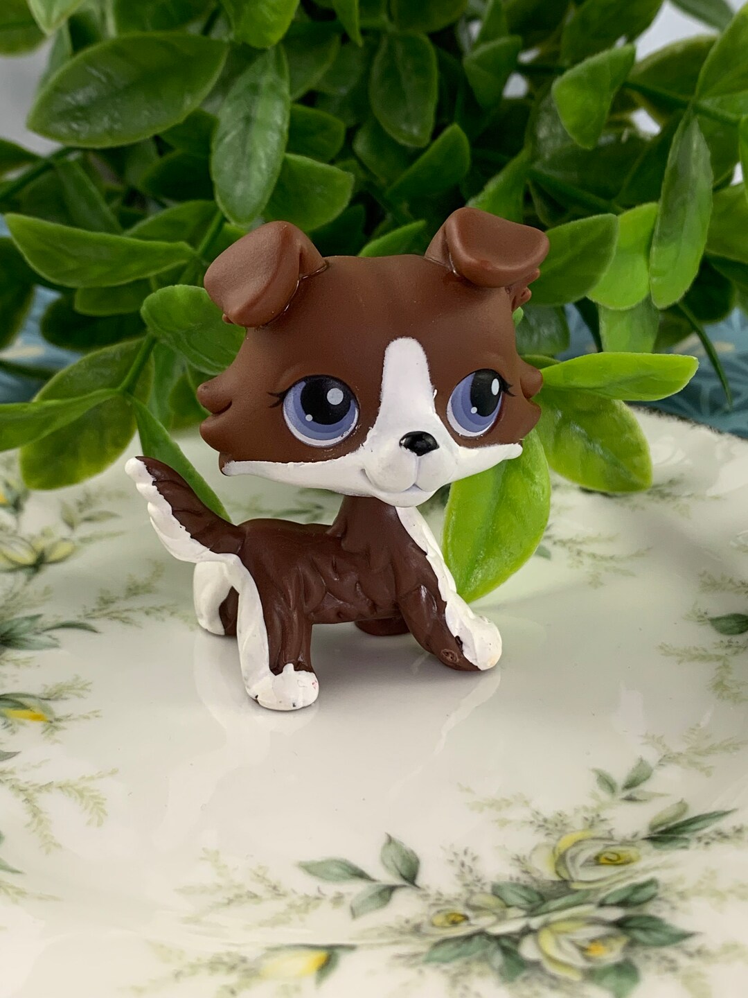 RARE Littlest Pet Shop Collie No Number Puzzle Exclusive Brown Collie ...