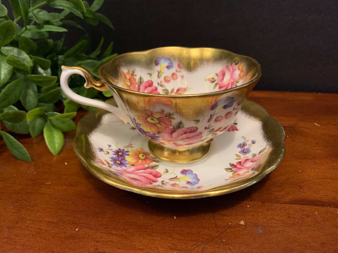 Royal Albert Treasure Chest Series Deep Gold Cup and Saucer - Etsy