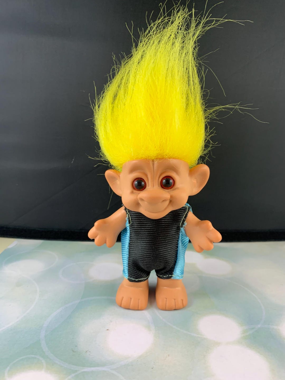 Vintage Forest Troll Doll - Yellow Hair, Black & Blue Swimsuit - 90s ...