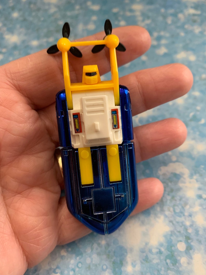 Vintage Transformers G2 Metallic Blue Seaspray Mini Car Autobot Figure ...