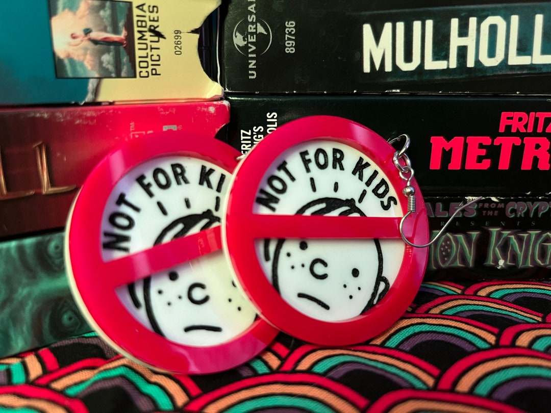 VHS Sticker Earrings Cult Movies VCR VHS Collector Not for Kids - Etsy