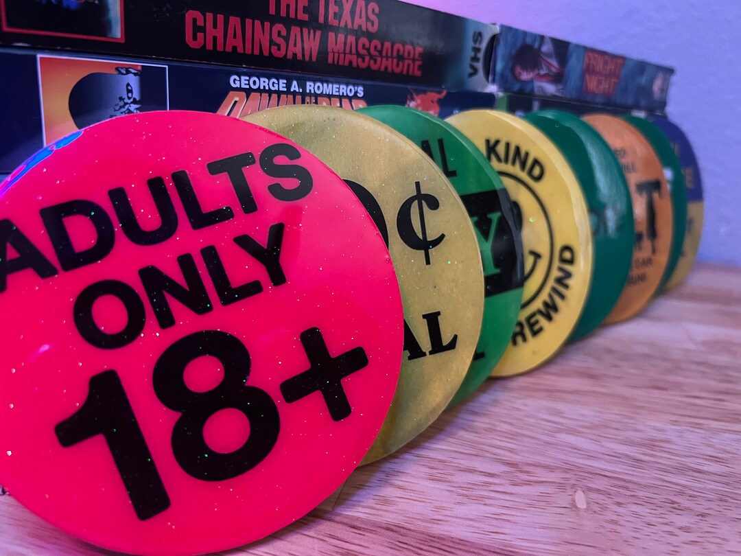 VHS Sticker Coasters Cult Movies VCR VHS Collector - Etsy
