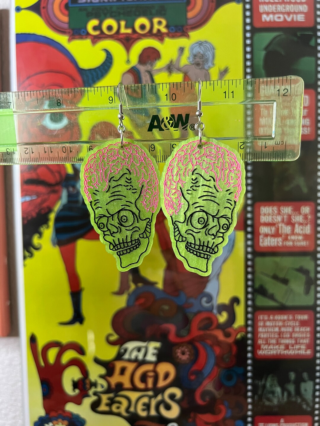 Mars Attacks Earrings | Ack Ack | Tim Burton | Topps Comics | Alien ...