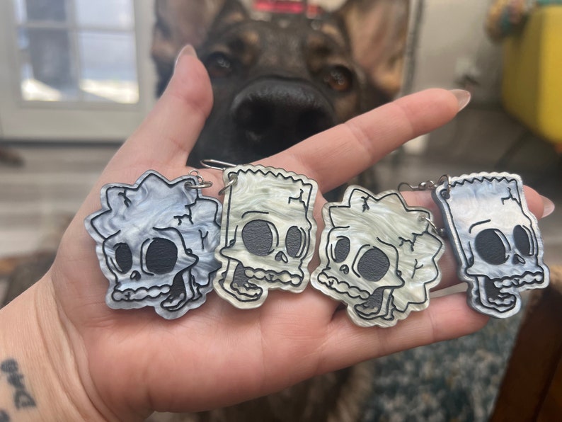 Bart & Lisa Earrings Treehouse of Horrors the Simpsons Halloween ...