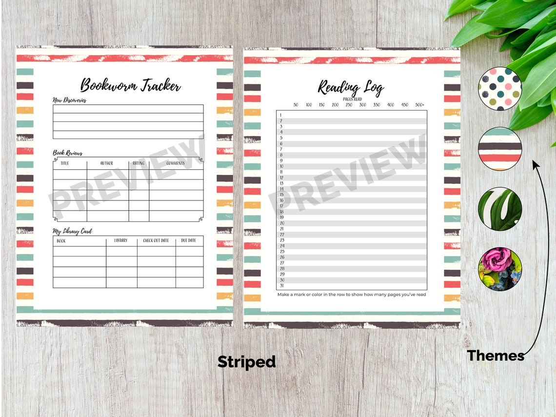 Printable Bookworm Tracker Sheets Reading Tracker Reading | Etsy
