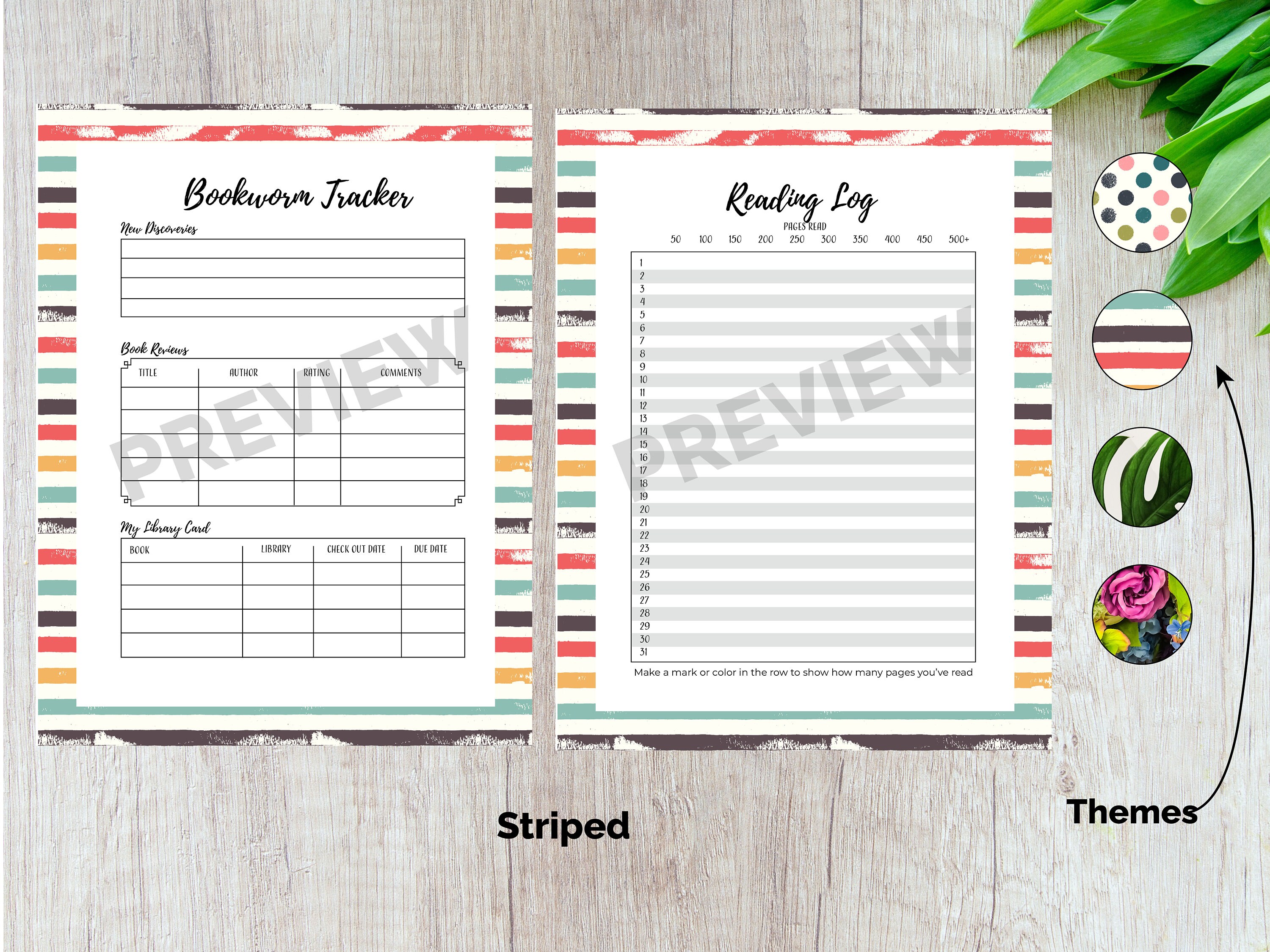 Printable Bookworm Tracker Sheets Reading Tracker Reading | Etsy