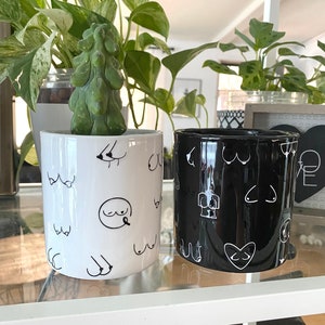 Female Body Positivity *MEDIUM* 4” Planter Vase or Pot, Modern & Cute ...