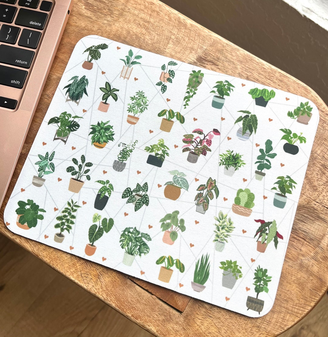 Plant Lover Mouse Pad | Houseplant Desk Mat, Office Decor - Etsy