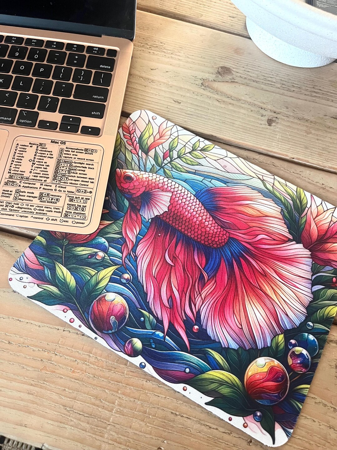 Betta Fish Mouse Pad: Colorful Aquarium Desk Mat - Anti-slip - Etsy