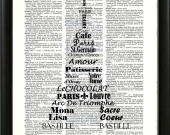 French words art | Etsy