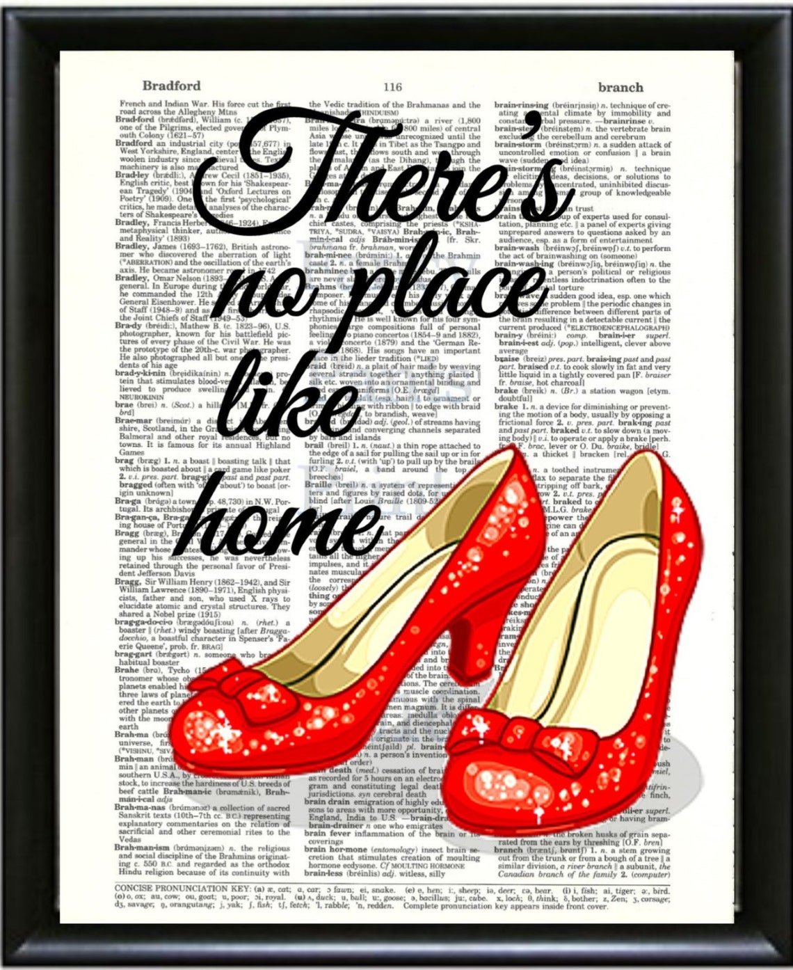 There's No Place Like Home-wizard of OZ Dictionary Art - Etsy
