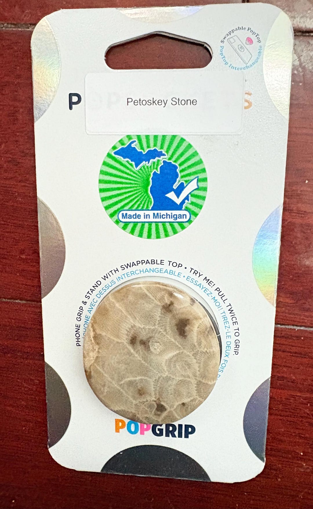 Lake Michigan Polished Petoskey Stone Cell Phone Popsocket - Etsy