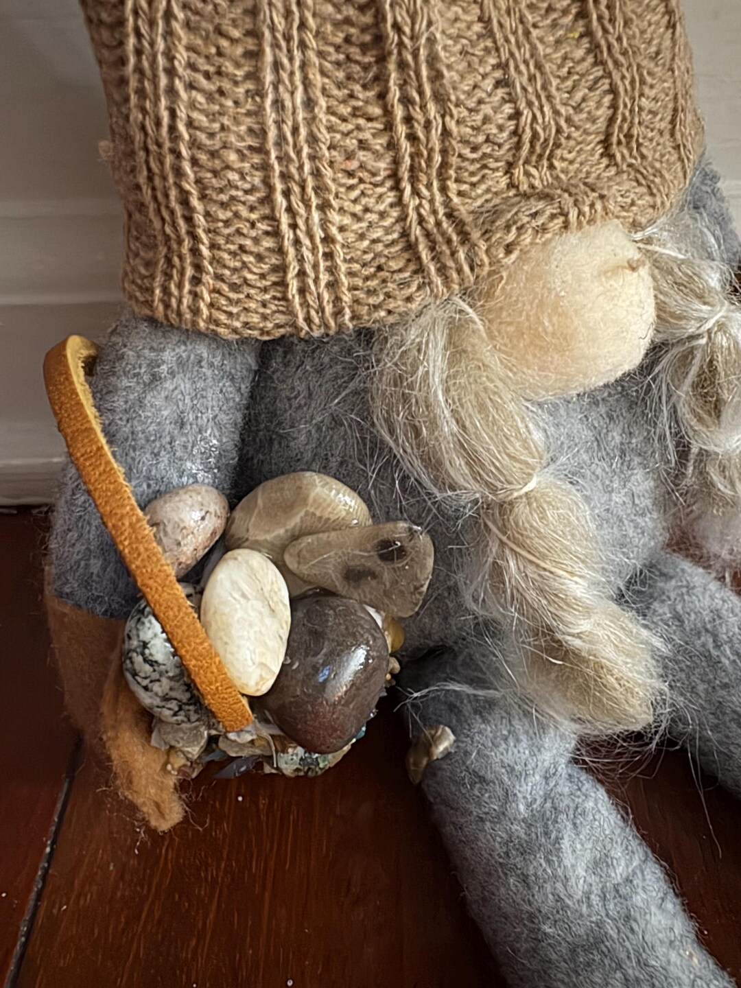 Lake Michigan Stone Gnome With Petoskey Bucket - Etsy