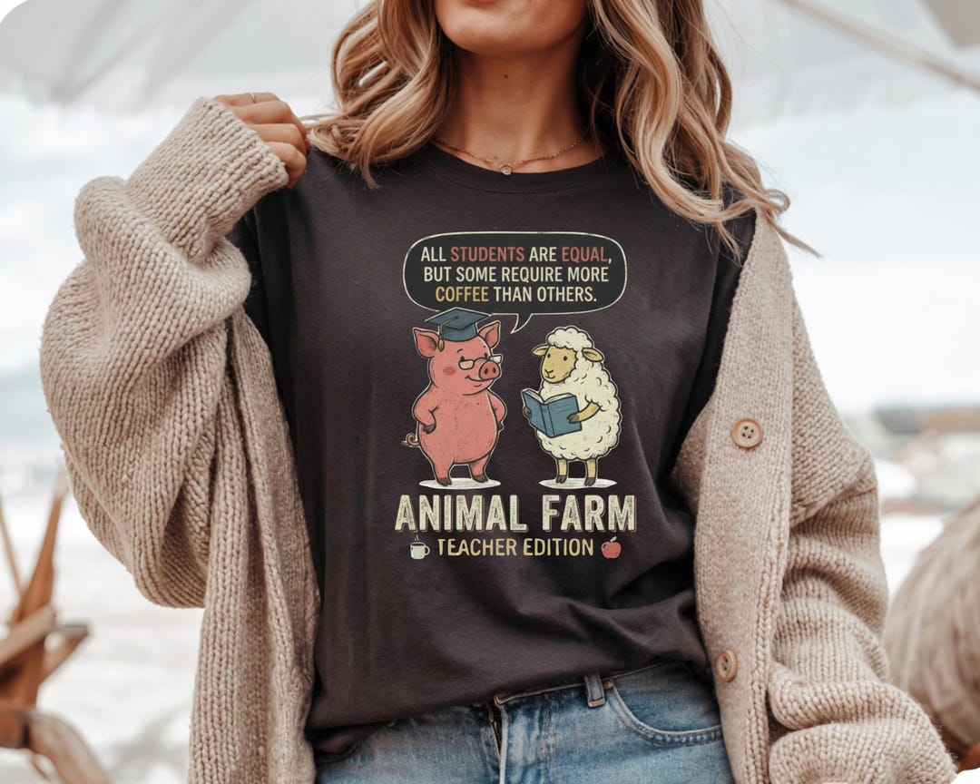Novelt-shirt | Animal Farm George Orwell Graphic | English Literature ...