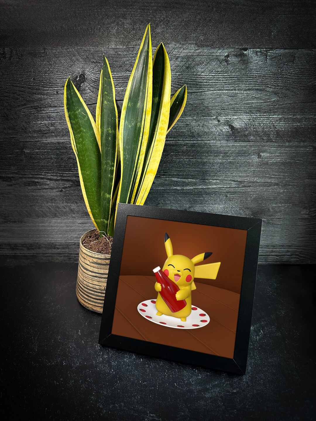 Ketchup Pika // 8x8 Glossy Art Print // Pokémon Anime Inspired // Wall ...