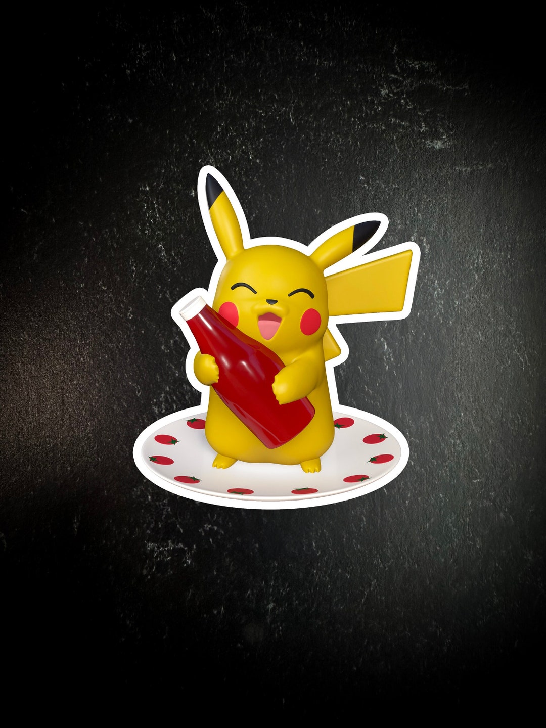 Ketchup Pika // Die-cut Vinyl Sticker // Waterproof // Pokémon Inspired ...