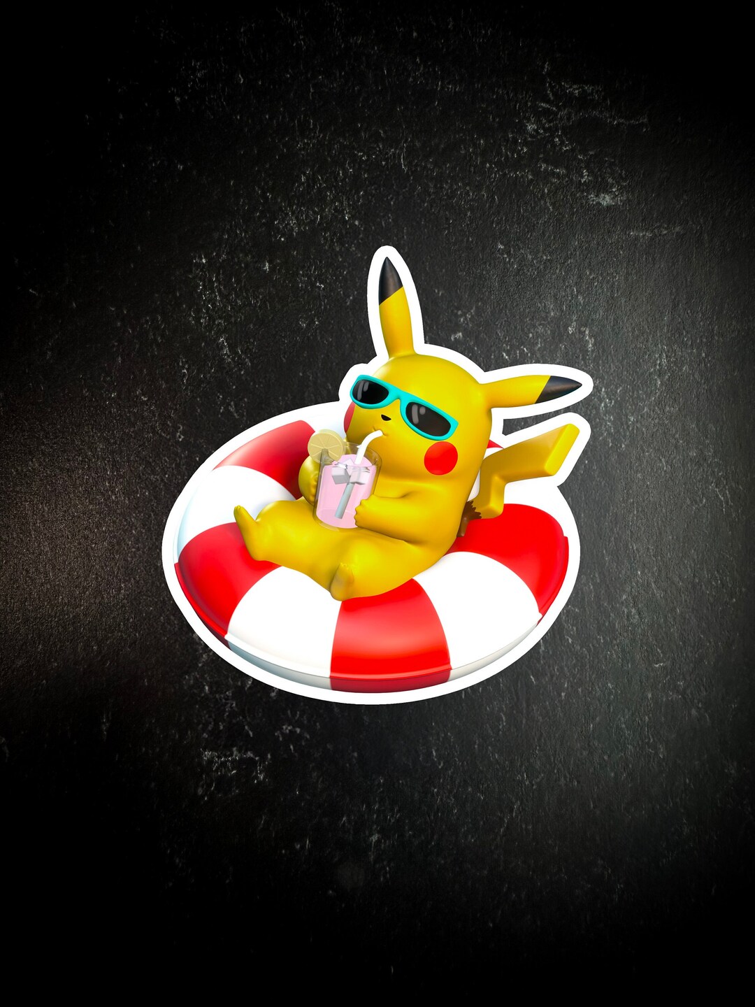 Pool Time Pika // Die-cut Vinyl Sticker // Waterproof // Pokémon ...