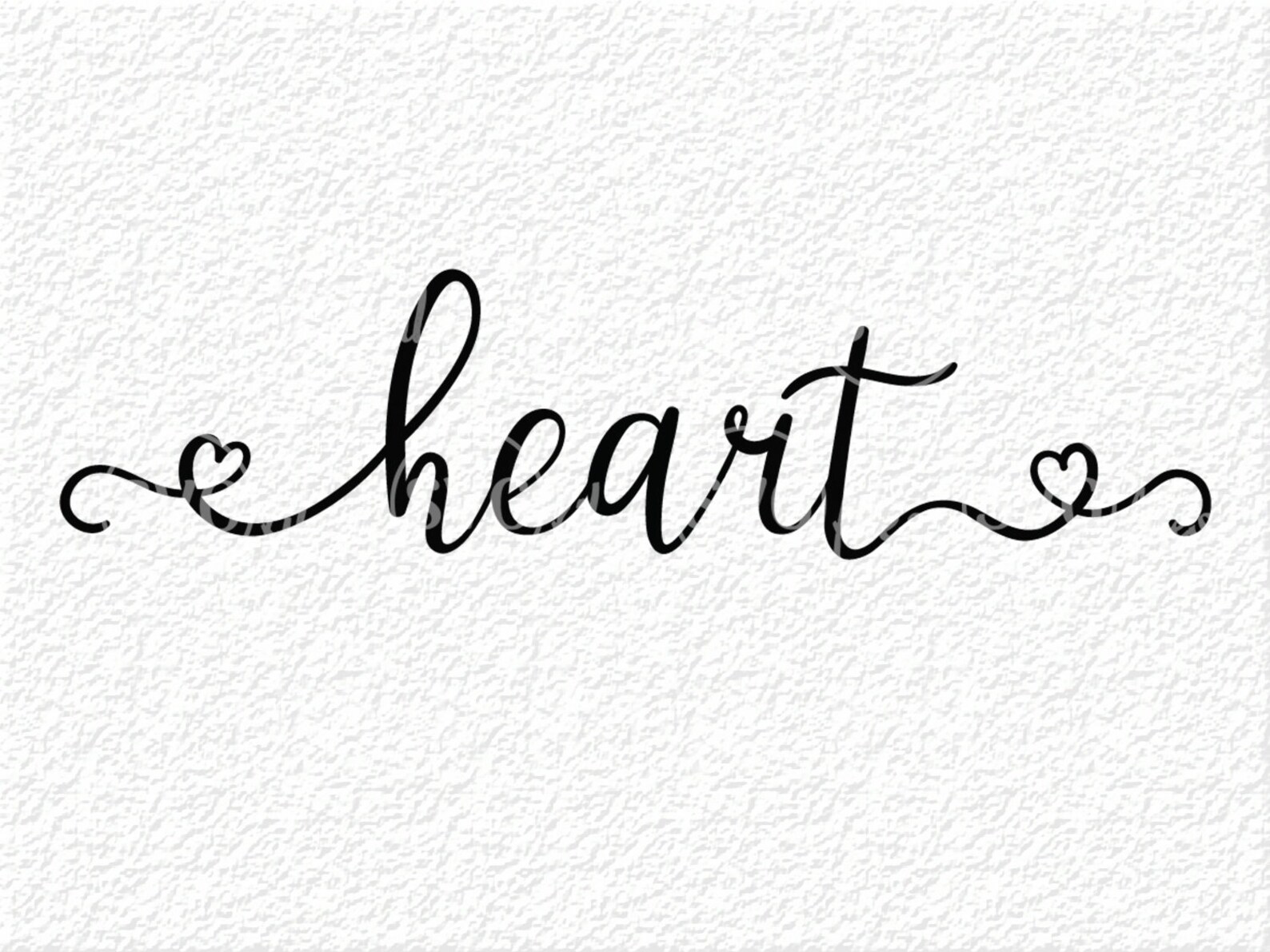 Script letters SVG Script font with heart svg Handwritten | Etsy
