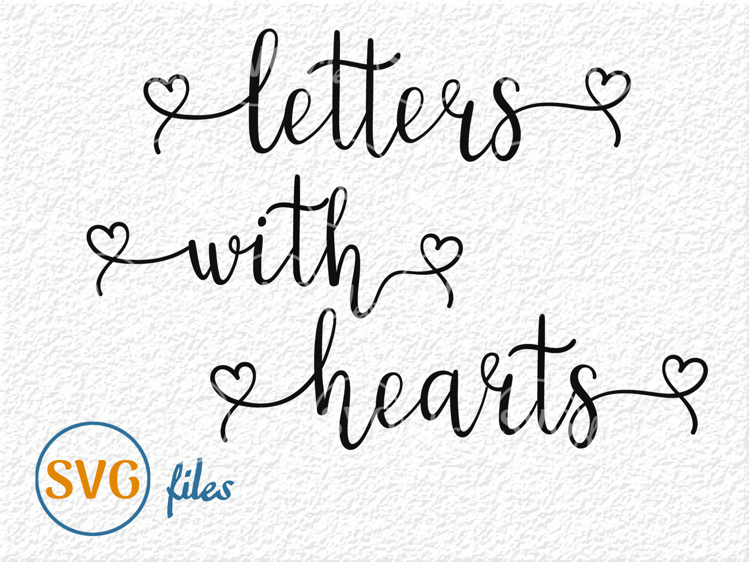 Lettres avec coeurs SVG Police cardiaque svg Heart letters | Etsy