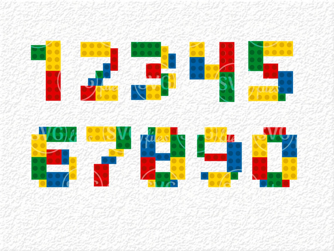 Block letters SVG Block font svg Building block letters | Etsy