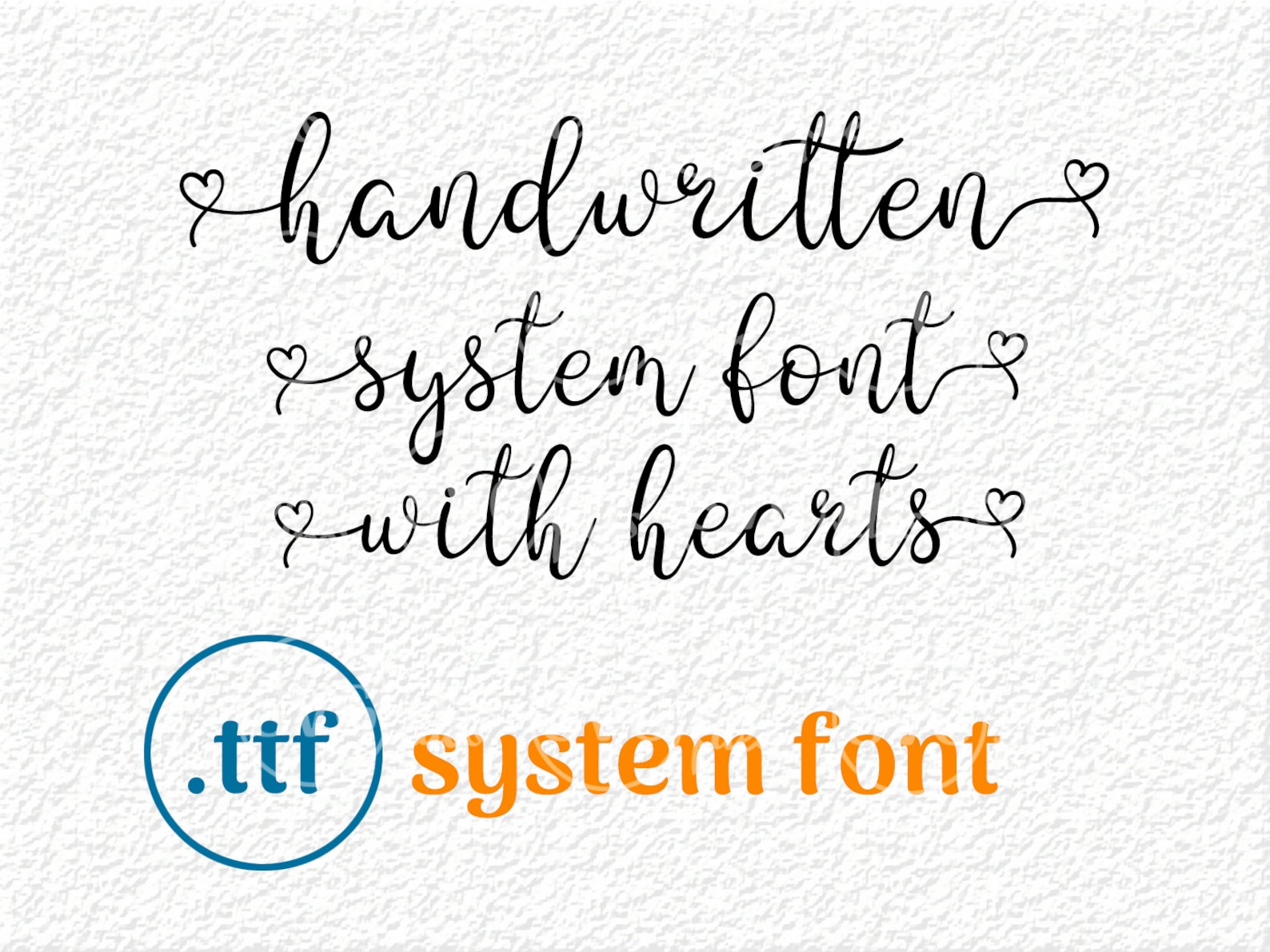 Fuente manuscrita con corazones ttf font Fuente de script | Etsy