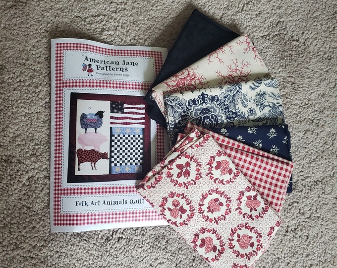 Vintage American Jane Patterns Folk Art Animals Quilt Kit Designed by ...