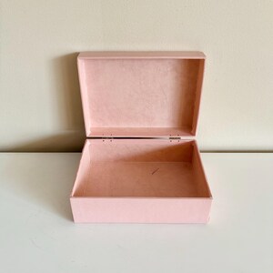 Vintage Small Light Pink Jewelry Box, Gold Detailing, Vanity Case, USA ...