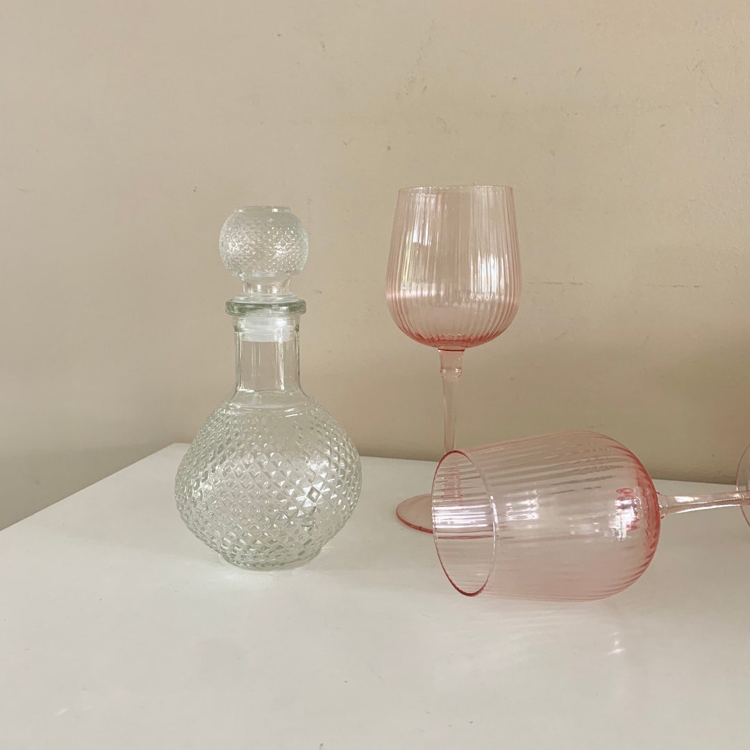 Vintage Glass Round Decanter Bottle With Stopper, Canada, Mid Century ...