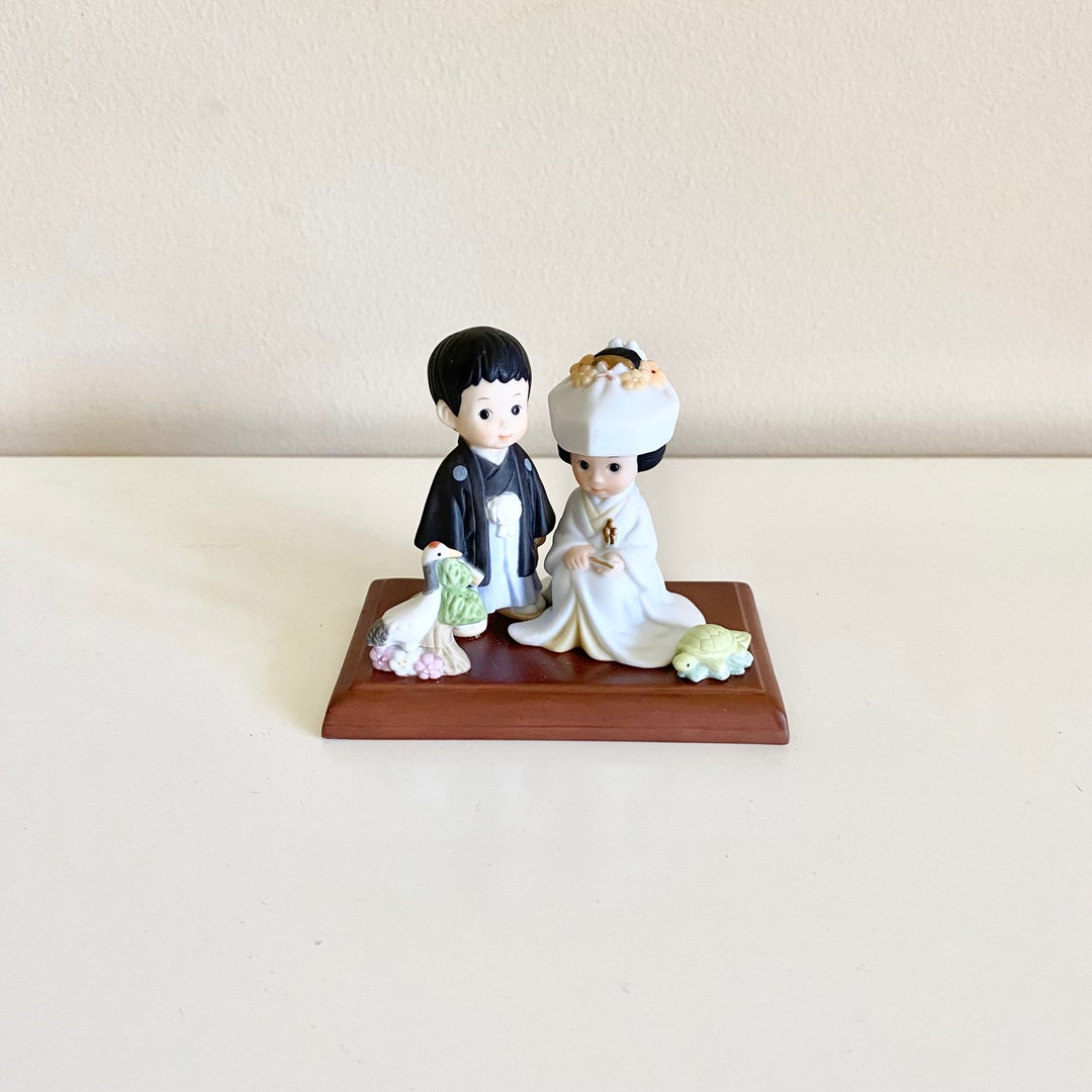 Vintage Japanese Precious Memory Wedding Cake Toppers Bique Bride and ...