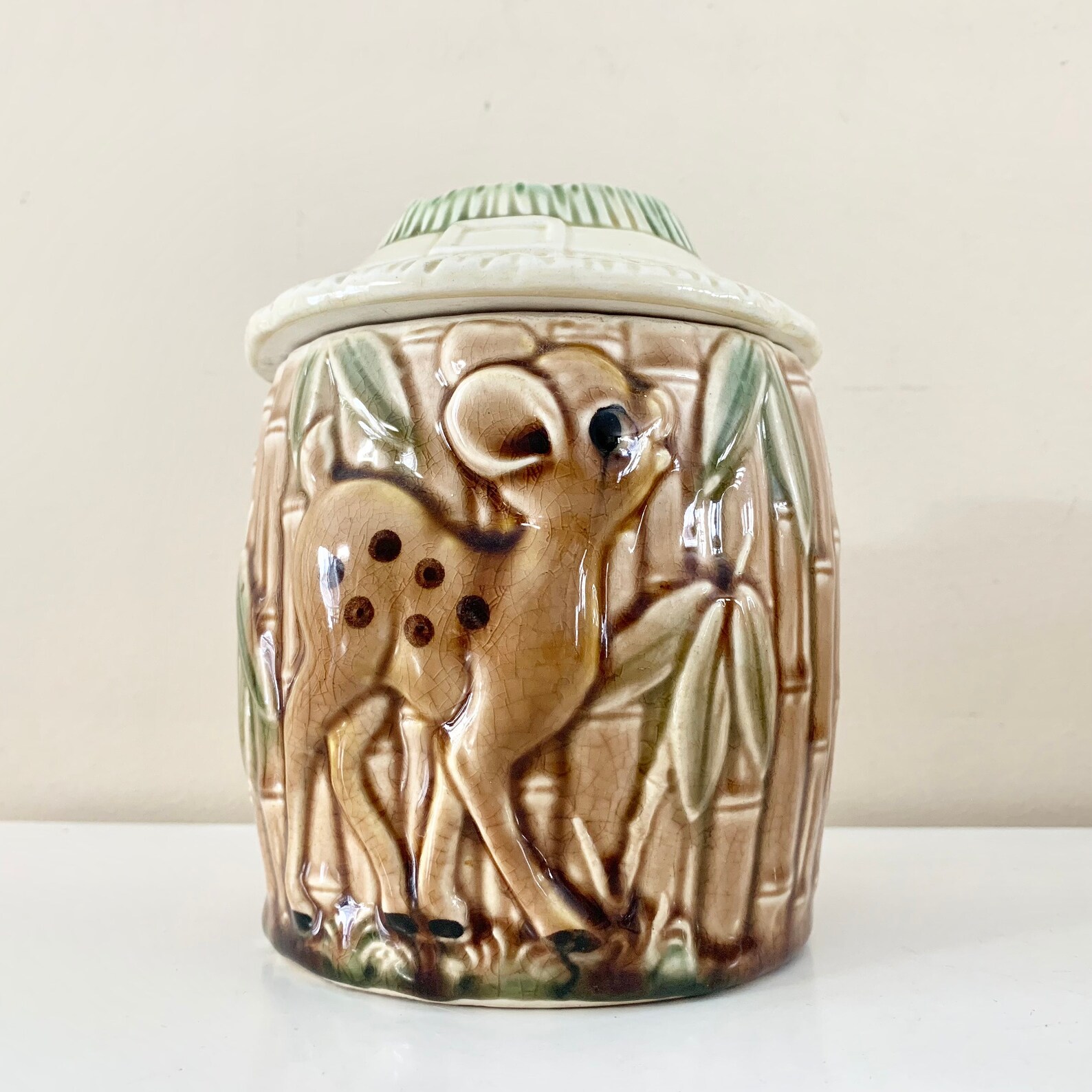 Vintage Lefton ESD Bambi Cookie Jar Canister Hand-painted | Etsy