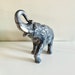Vintage Large Ceramic Grey Elephant With Trunk Up - Etsy