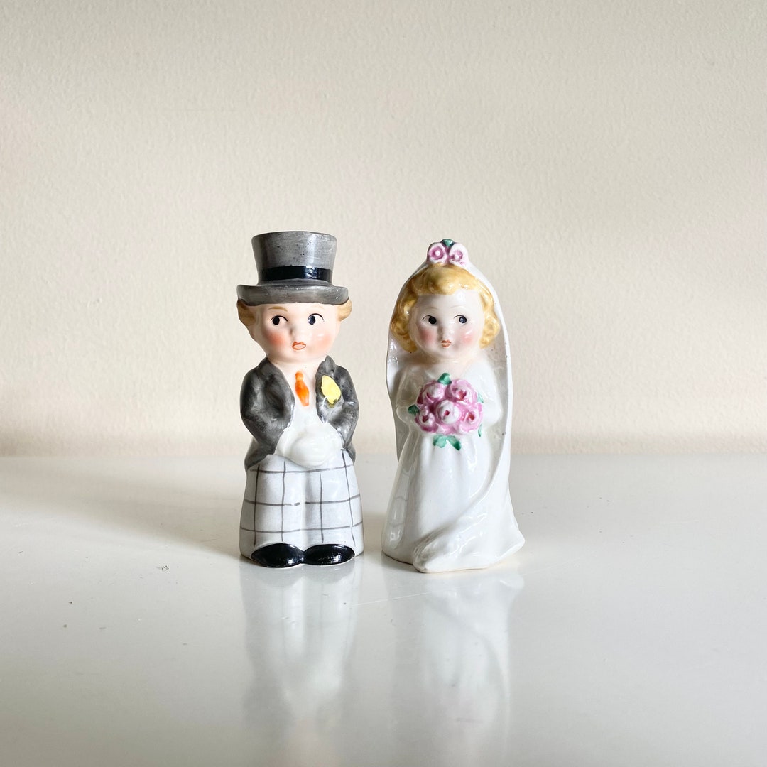 Vintage Goebel Wedding Bride and Groom Salt and Pepper Shakers, Bride ...