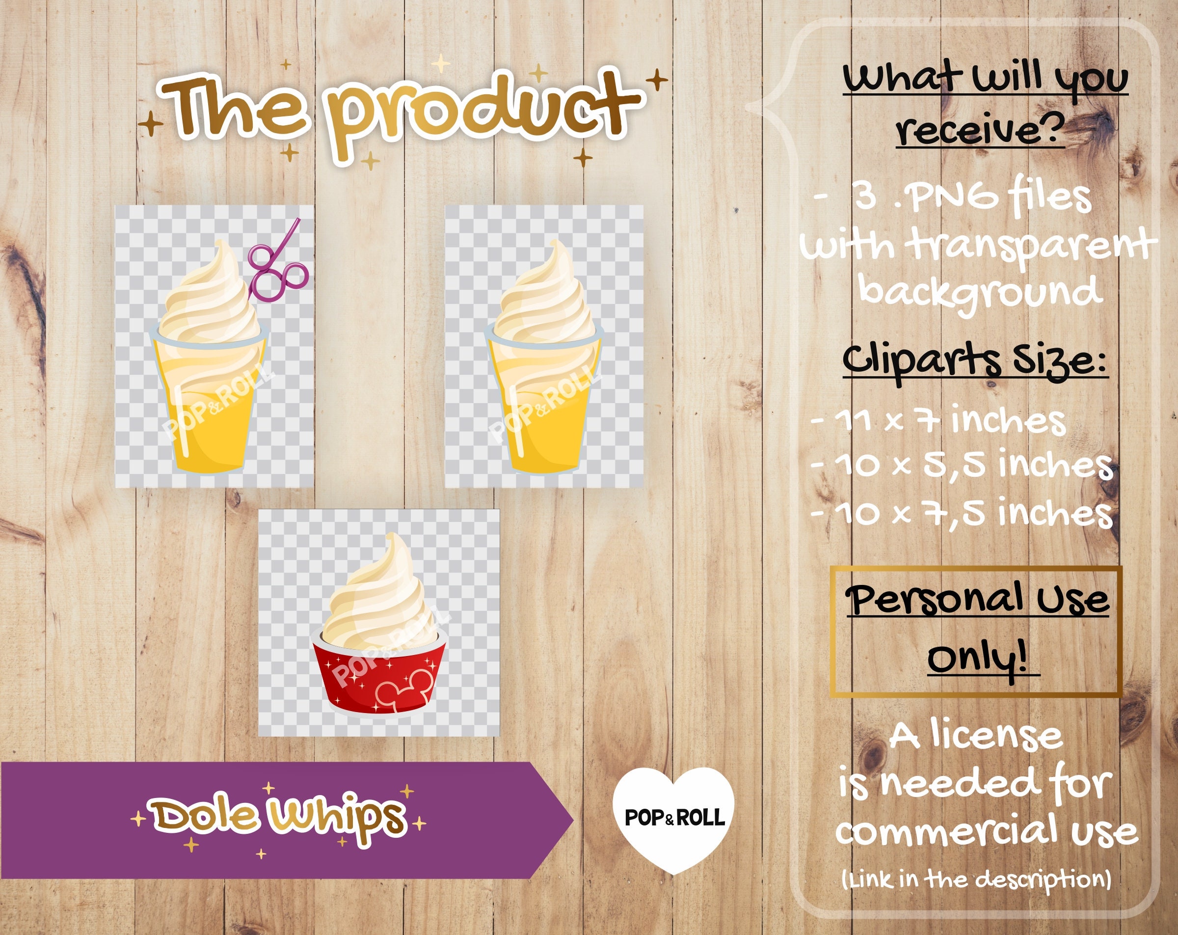 Set of Dole Whips PNG Clip Arts for DIY Projects - Etsy