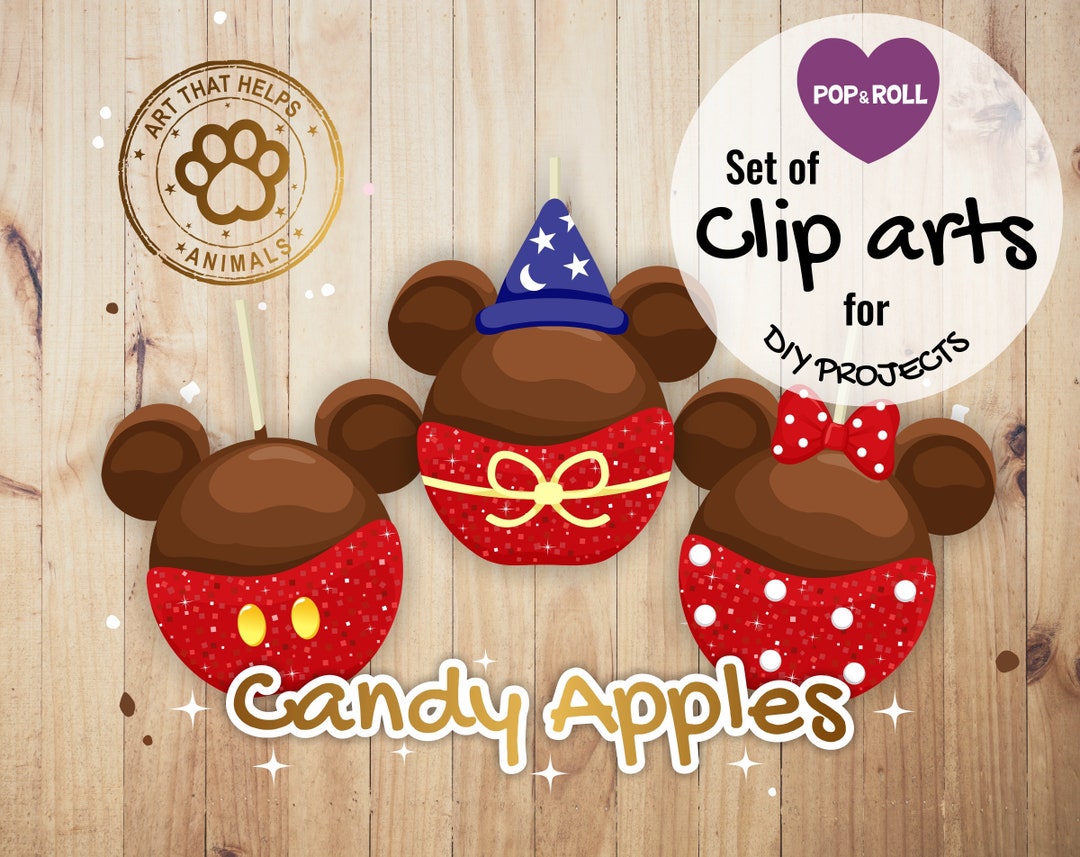 Set of Candy Apples | PNG Clip Arts for DIY Projects - Etsy