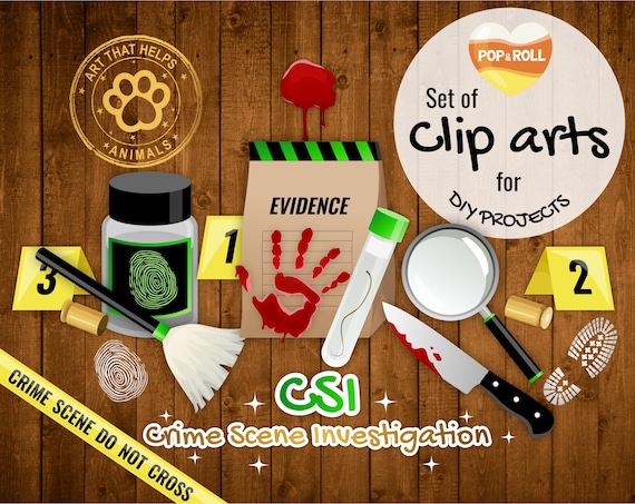 CSI Crime Scene Investigation PNG Clip Arts for DIY Projects | Etsy