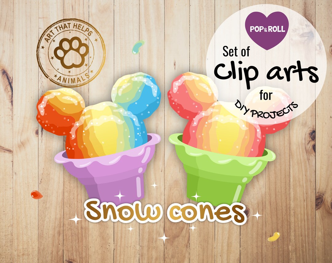 Mouse Snow Cones PNG Clip Arts for DIY Projects - Etsy