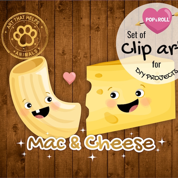 Mac and Cheese Clip Art - Etsy