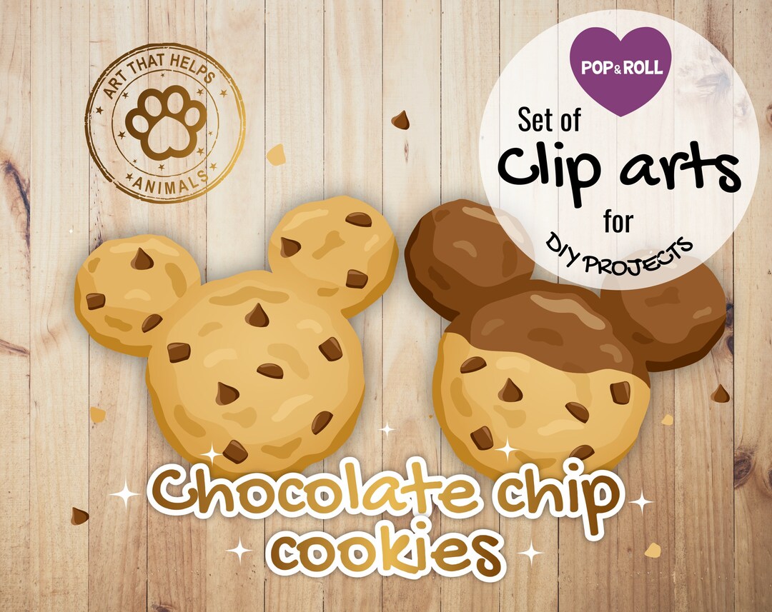 Chocolate Chip Cookies | PNG Clip Arts for DIY Projects - Etsy