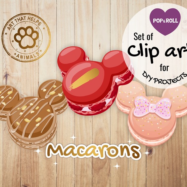 Macarons Clip Art - Etsy
