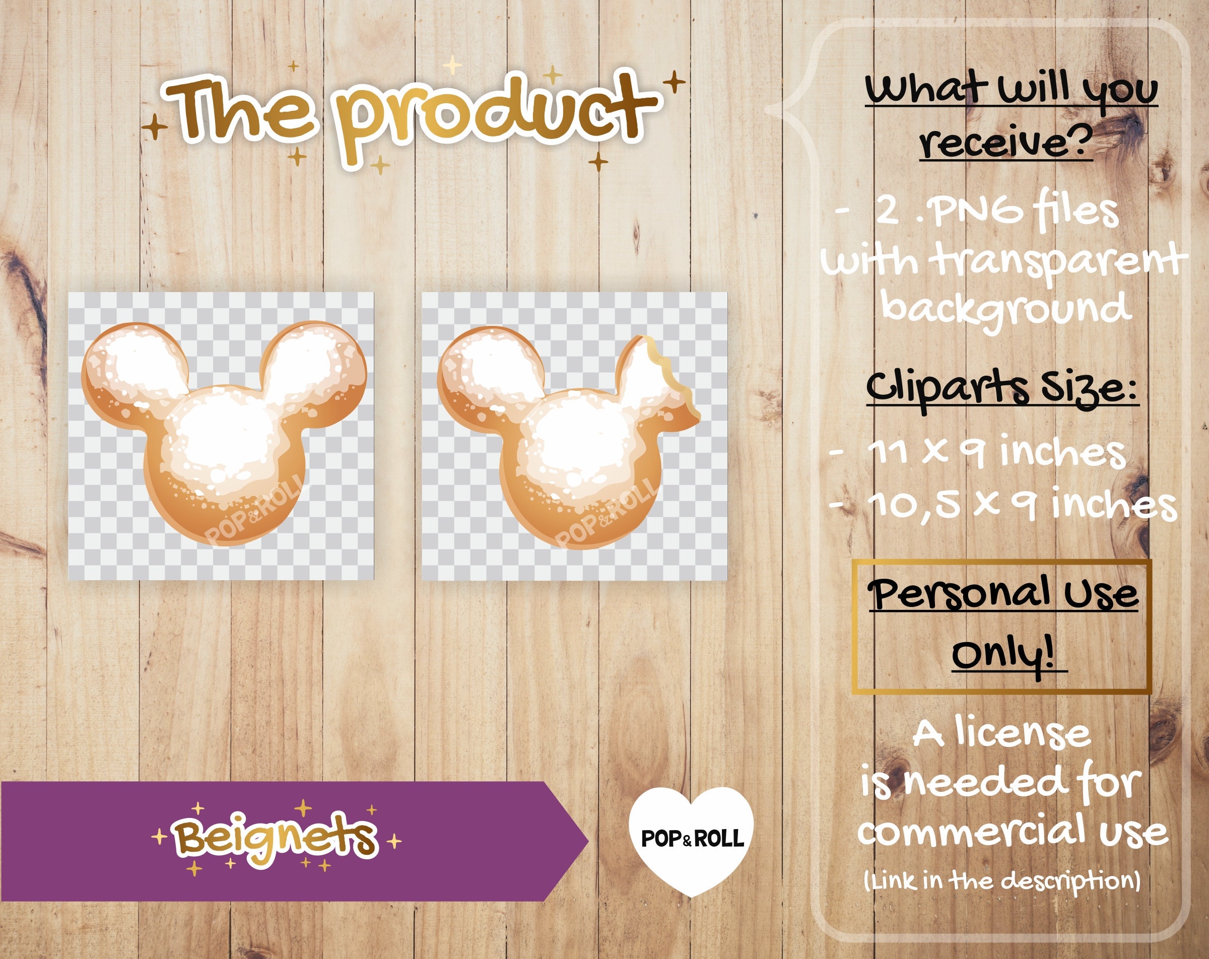 Set of Beignets PNG Clip Arts for DIY Projects - Etsy