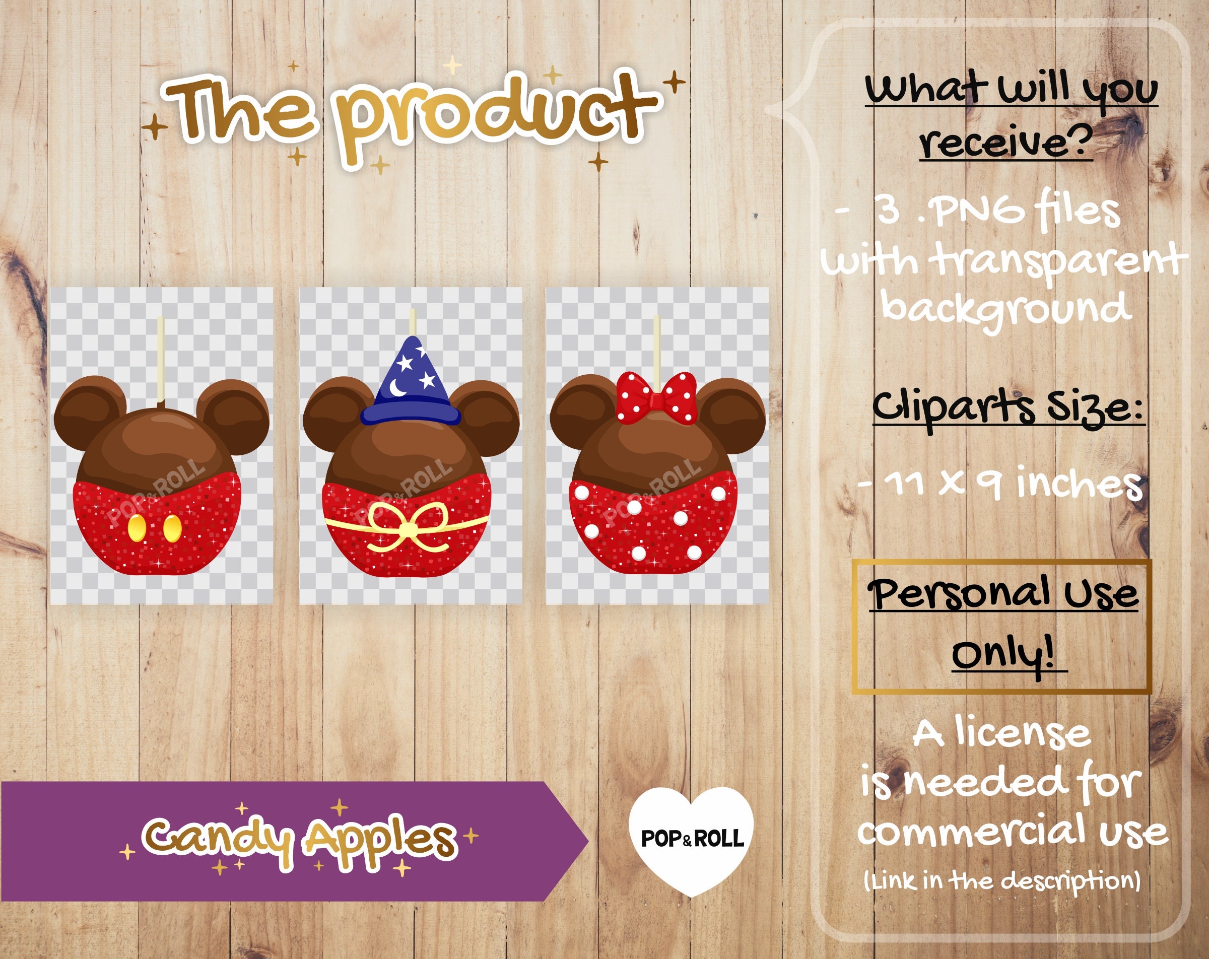 Set of Candy Apples PNG Clip Arts for DIY Projects - Etsy