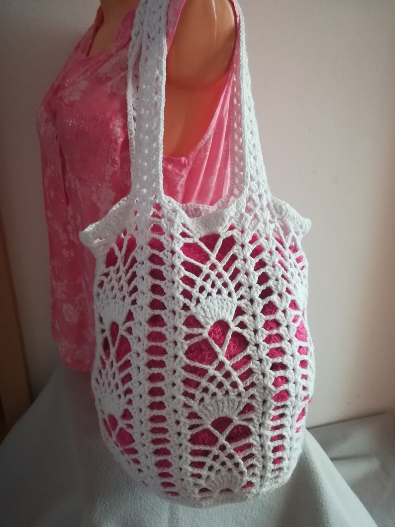 Crochet Bag Pattern By Emmhouse Pineapple Bag Market Bag Pdf Download Crochet Bag Pattern