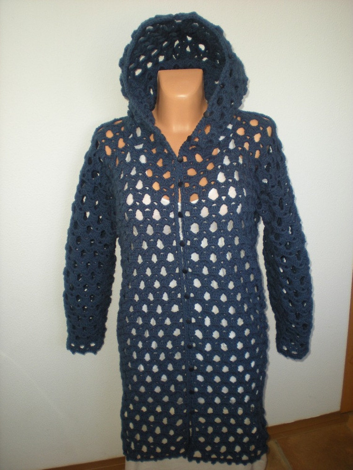 Crochet Cardigan Patterncrochet Hooded Cardigan Patternpdf | Etsy