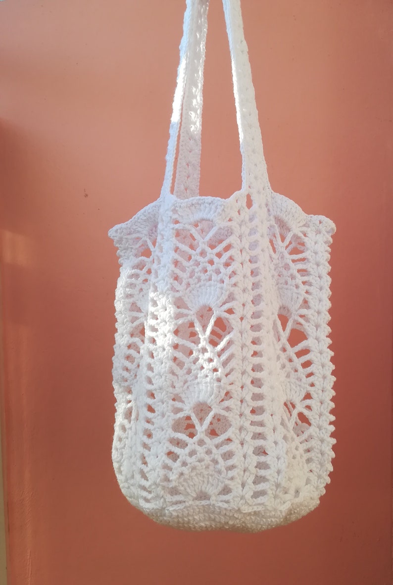 Crochet Bag Pattern By Emmhouse Pineapple Bag Market Bag Pdf Download Crochet Bag Pattern