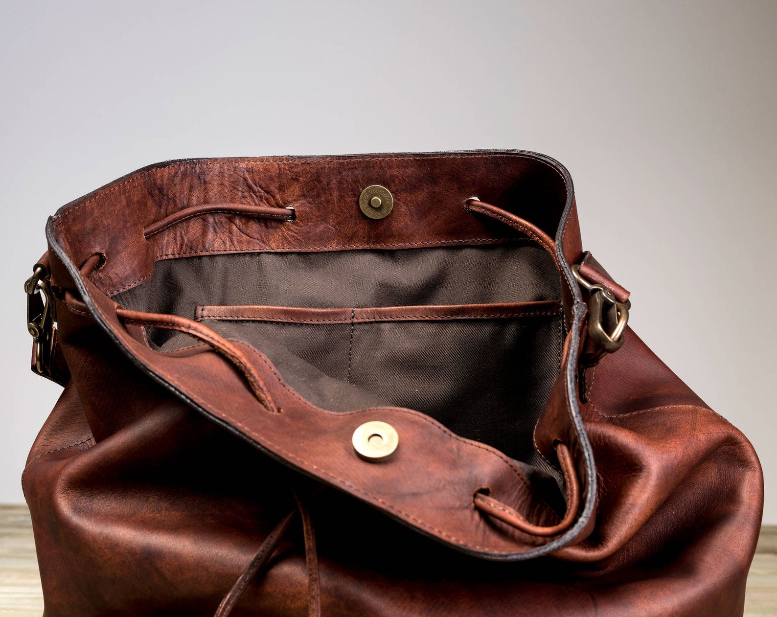 Leather Bucket Bag Brown Leather Bucket Bag Brown Bucket - Etsy