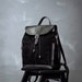Medium Leather Backpack, Medium Size Backpack, Black Leather Backpack ...