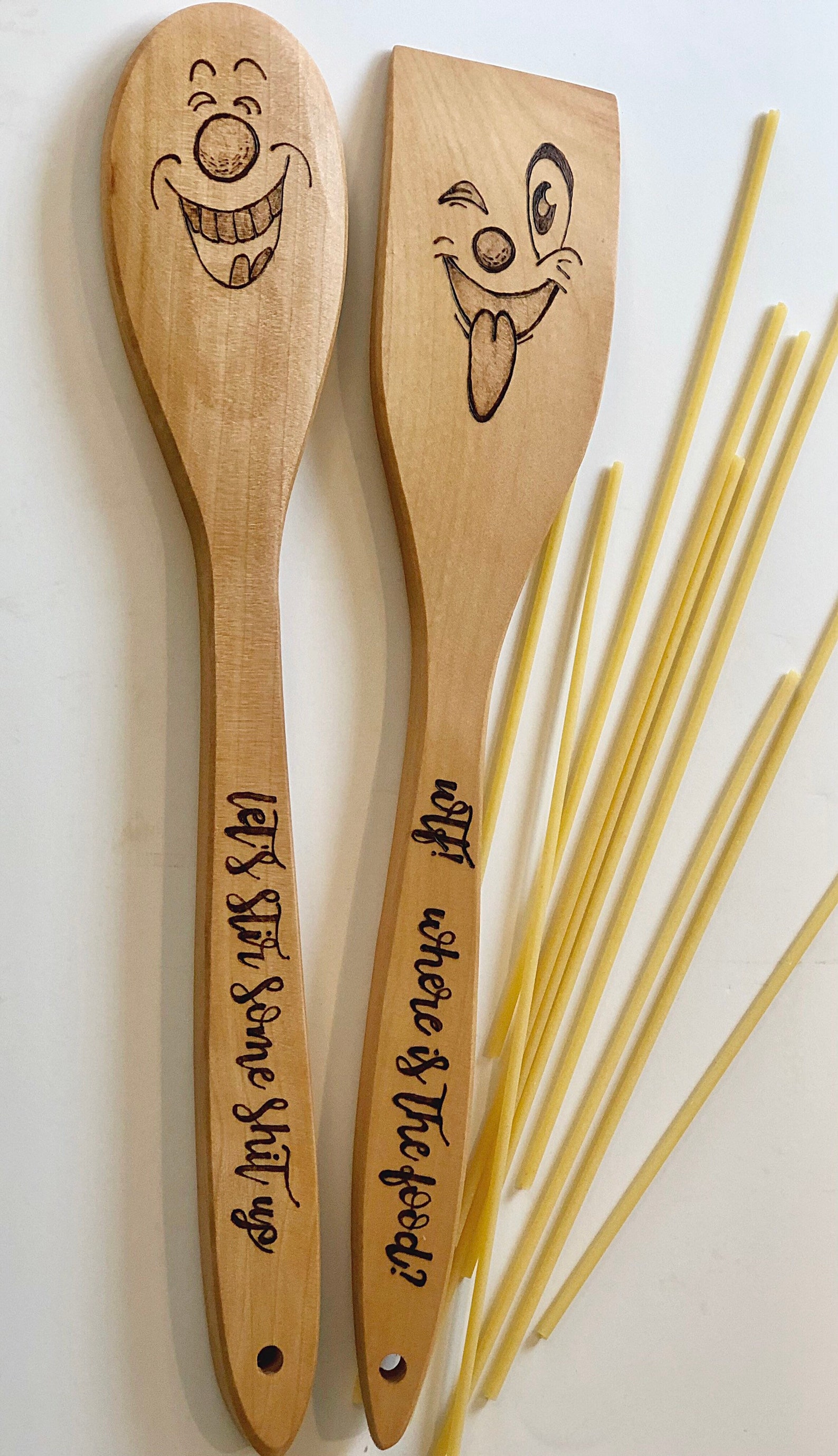 Wooden Spoons/funny Designs /personalized/pyrographed Utensils/hand ...